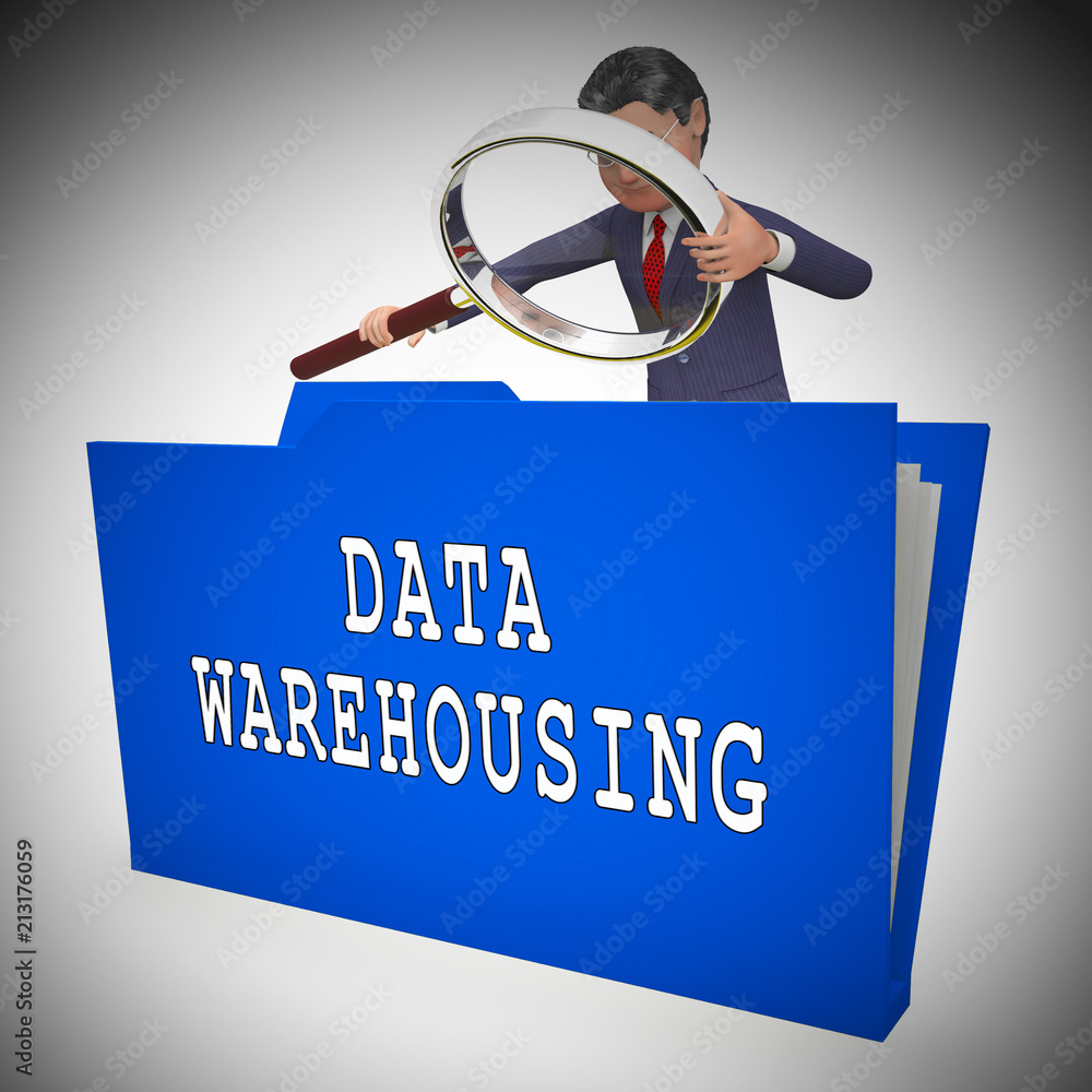 Data Warehousing Datacenter Resources Storage 3d Rendering Stock ...
