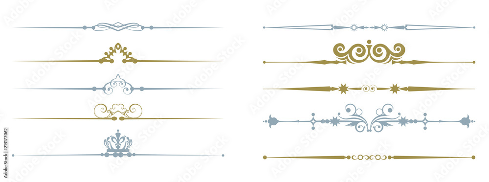 Design elements: dividers and borders, vector image Stock Vector ...