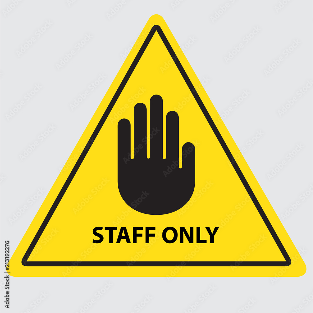 staff only vector sing Stock Vector | Adobe Stock