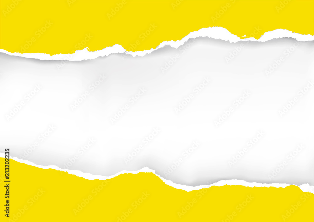 Yellow ripped paper background. llustration of yellow ripped paper with ...