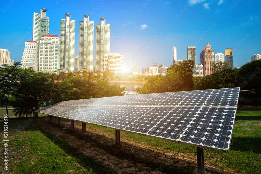 Solar Panels On Skyscrapers