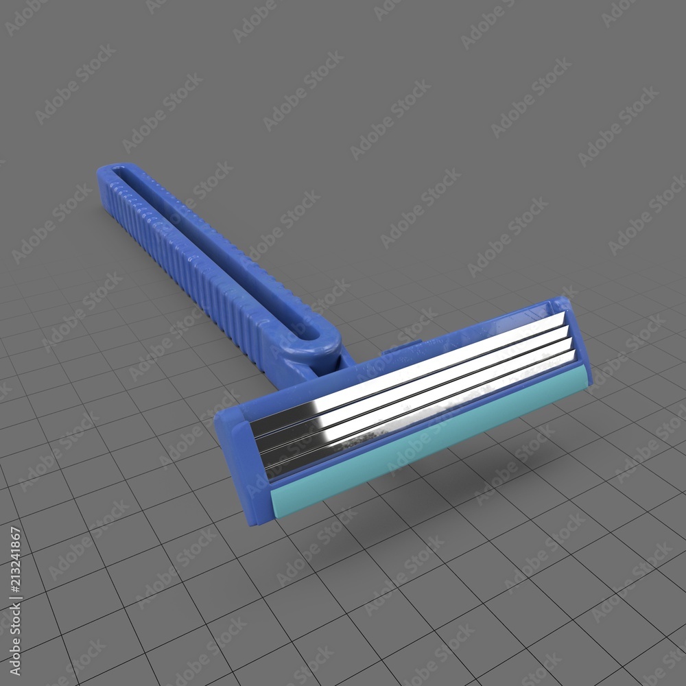 Disposable shaving razor Stock 3D asset | Adobe Stock