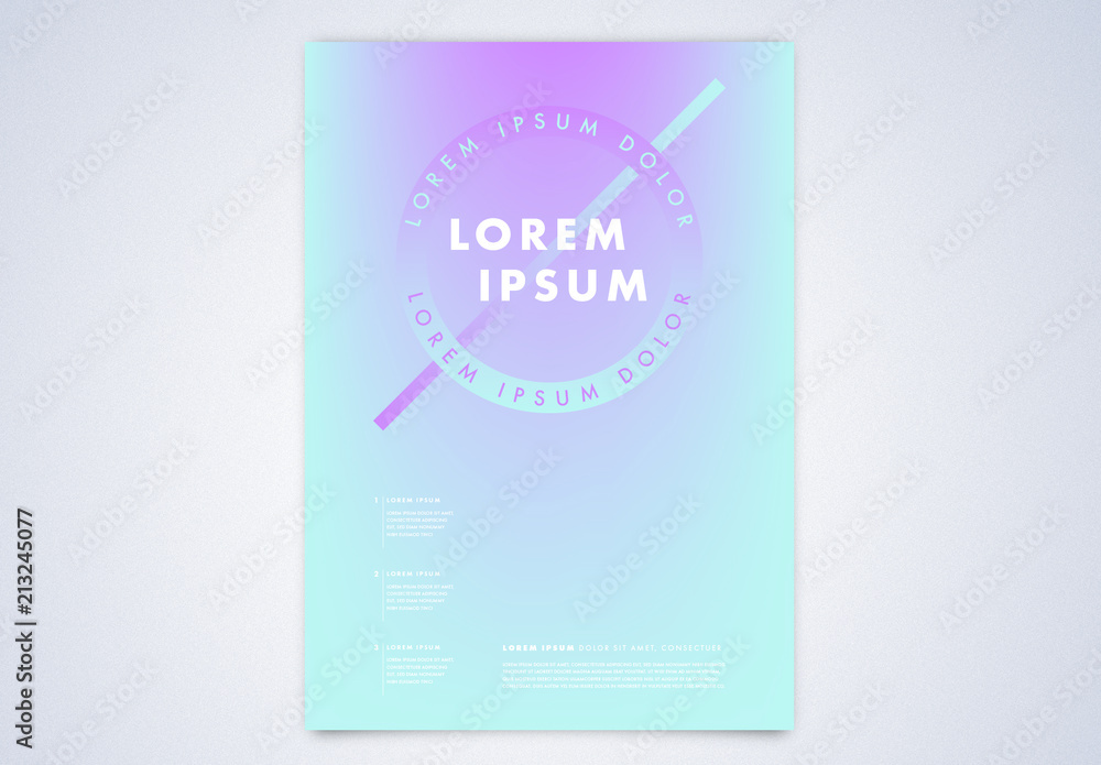 Event Poster Layout with Blue and Purple Gradients Stock Template ...