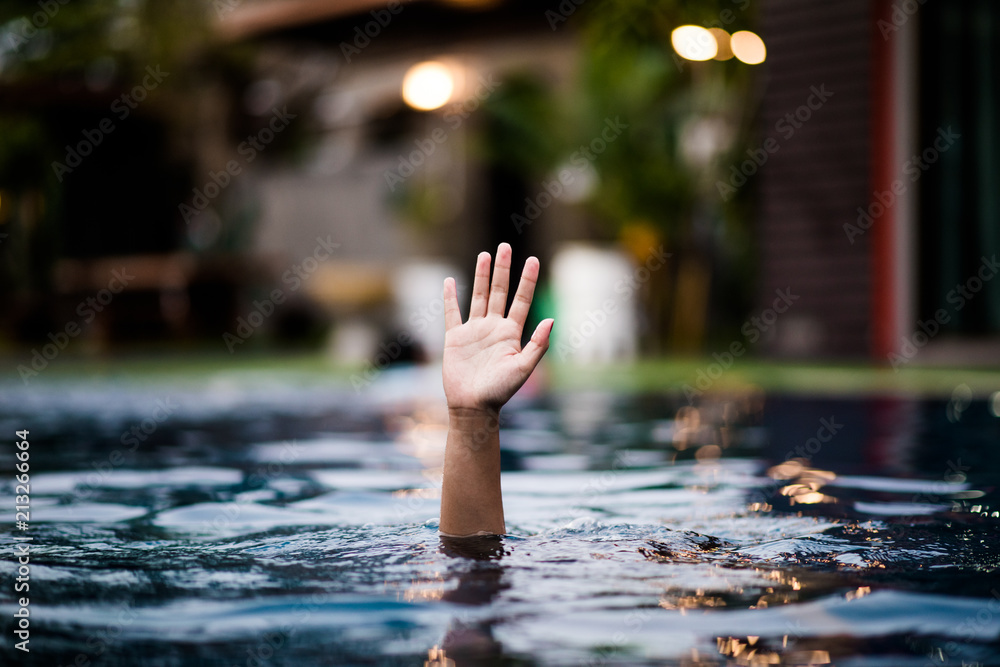 Hand and water love hand that comes out of the water that is also shown ...
