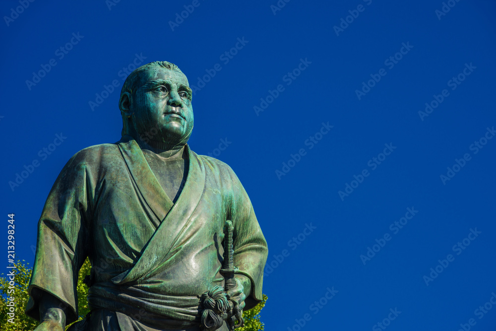 Saigo Takamori, the Last Samurai, bronze statue monument erected in ...