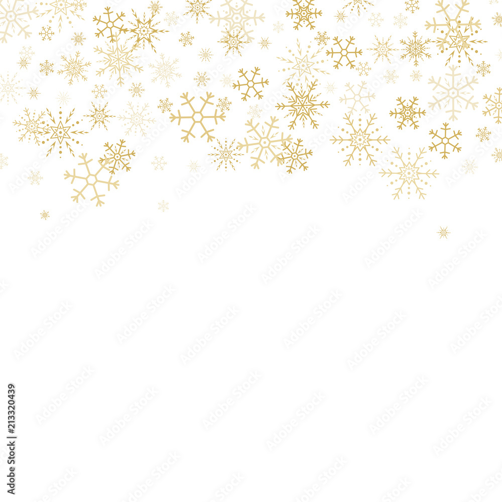 Snowflakes Vector Border