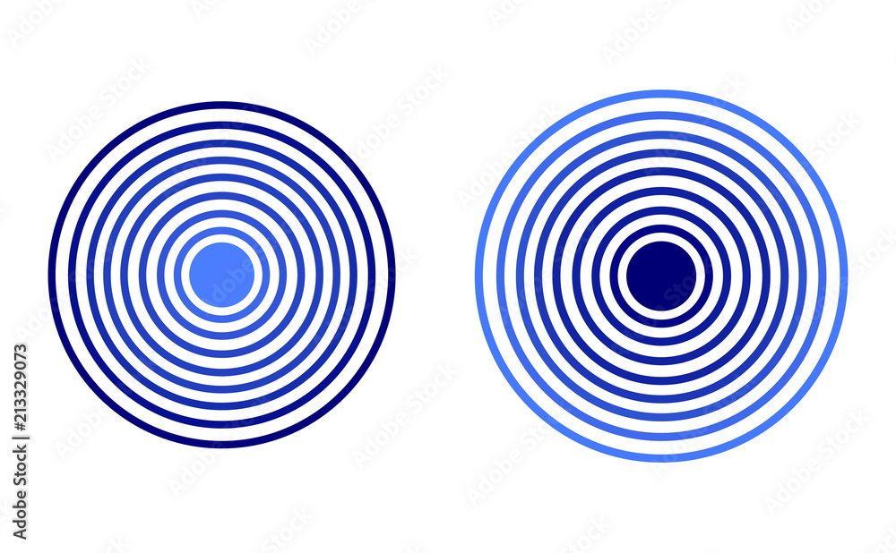 Vector Radar Icons, Blue Colors, Isolated Illustrations. Stock Vector ...