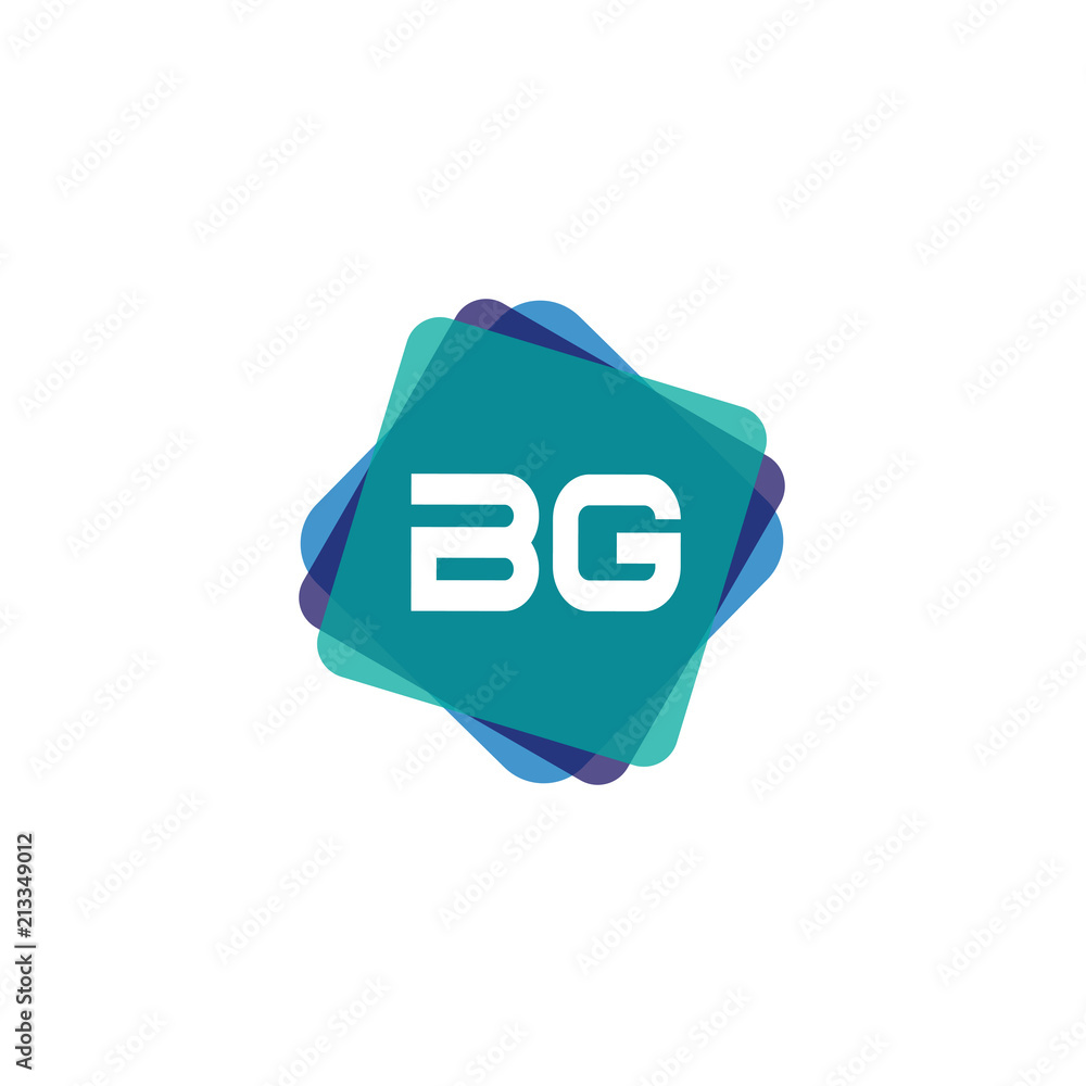 Initial Letter BG Logo Template Stock Vector | Adobe Stock