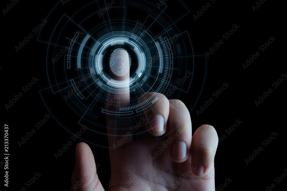 Fingerprint scan provides security access with biometrics ...