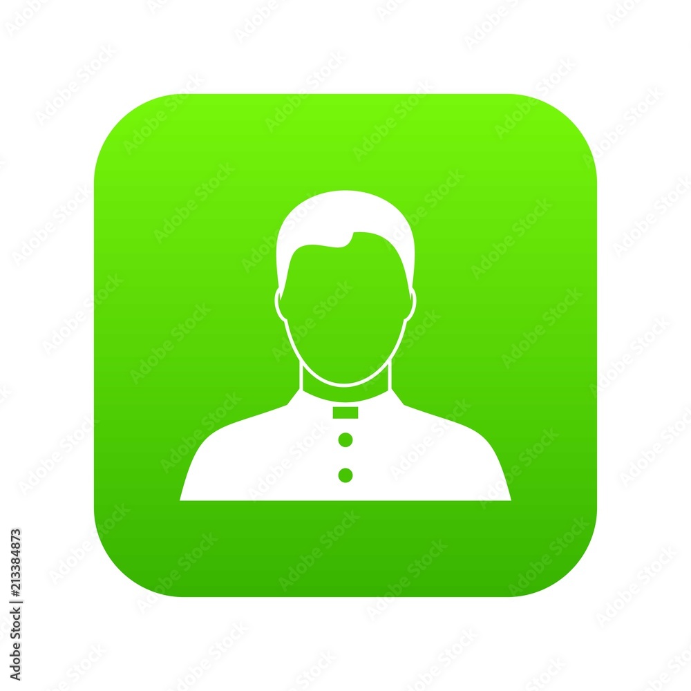 Pastor icon digital green for any design isolated on white vector ...