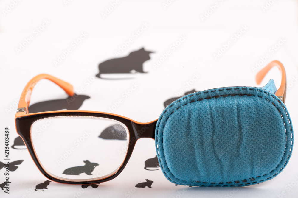 green blue colored Ortopad Eye Patches eyeglasses for the treatment of ...