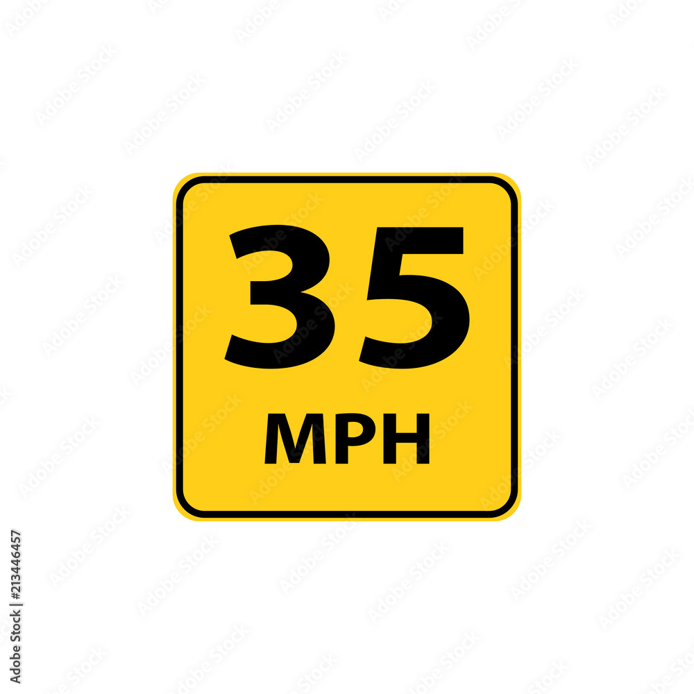 USA Traffic Road Signs Maximum Advised Speed In 35 Mph In Ideal USA Traffic Road Signs Maximum Advised Speed In 35 Mph In Ideal