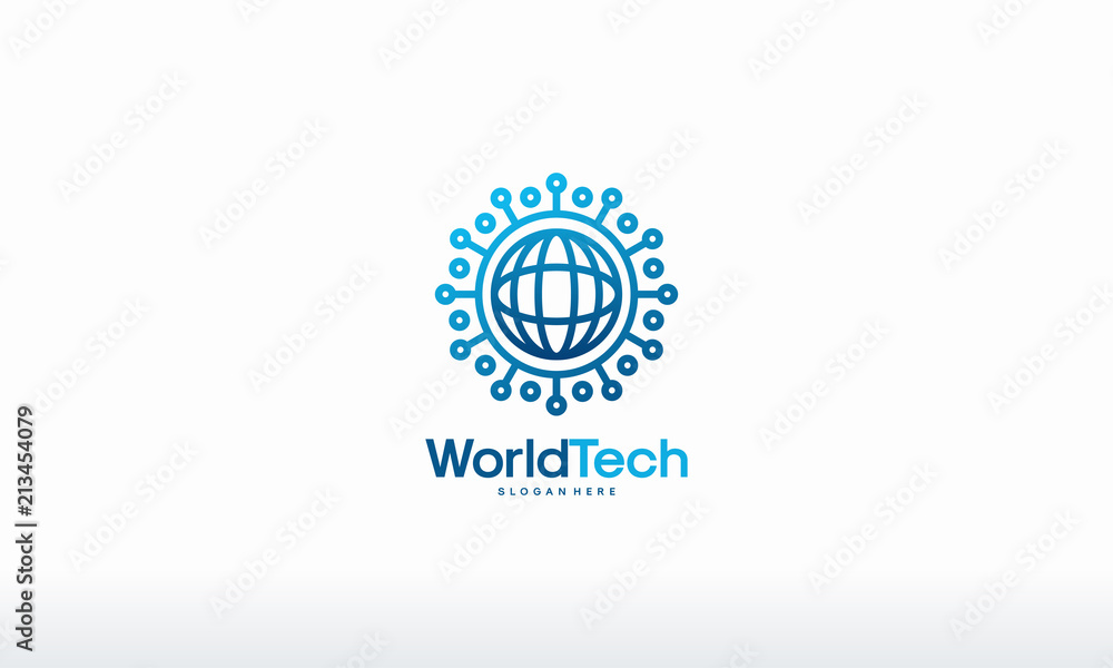 World Tech logo designs concept vector, Technology Globe logo designs ...