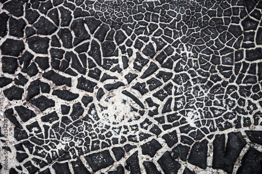 The surface texture with cracked black tar Stock Photo | Adobe Stock