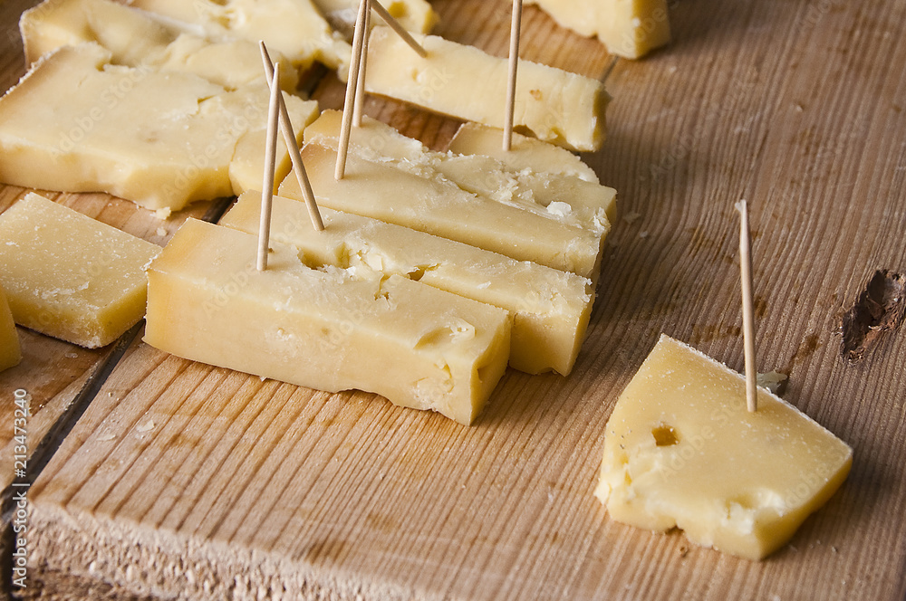 Traditional Gruyere cheese aka Gravyer from Kars city in Turkey Stock ...