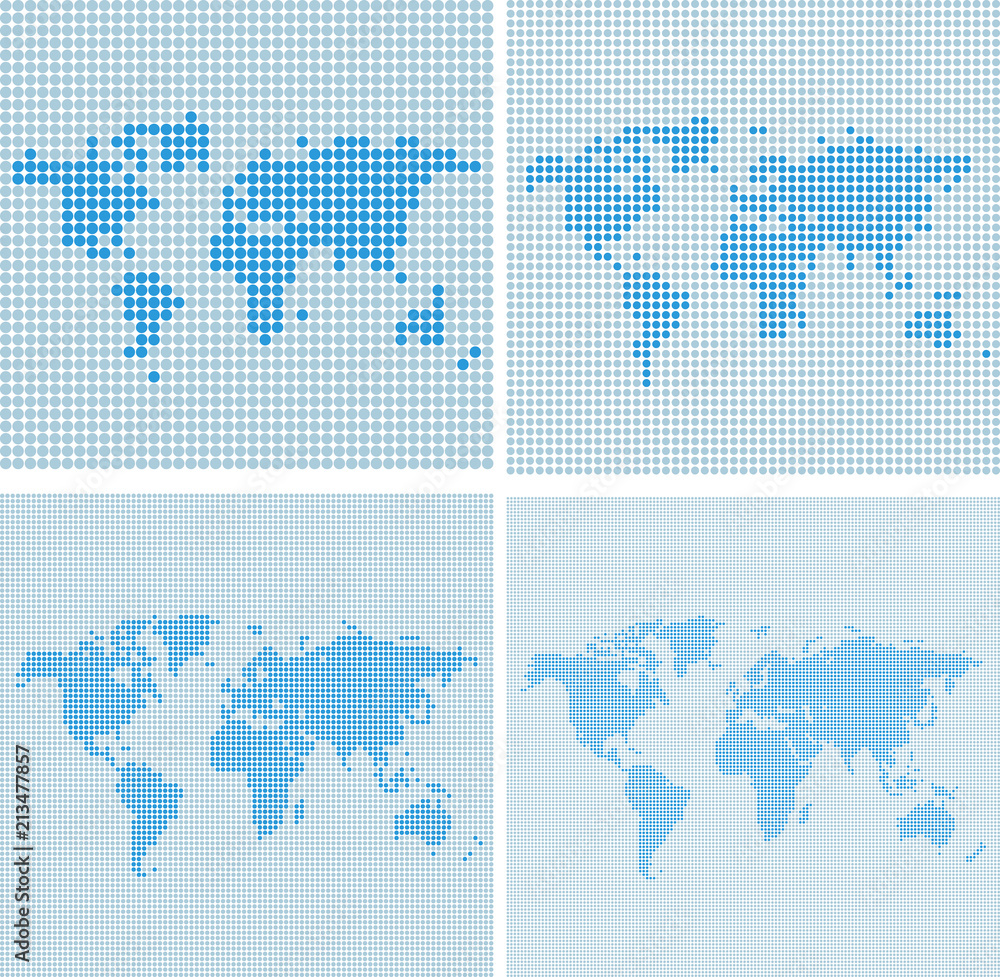dot vector world map Stock Vector | Adobe Stock