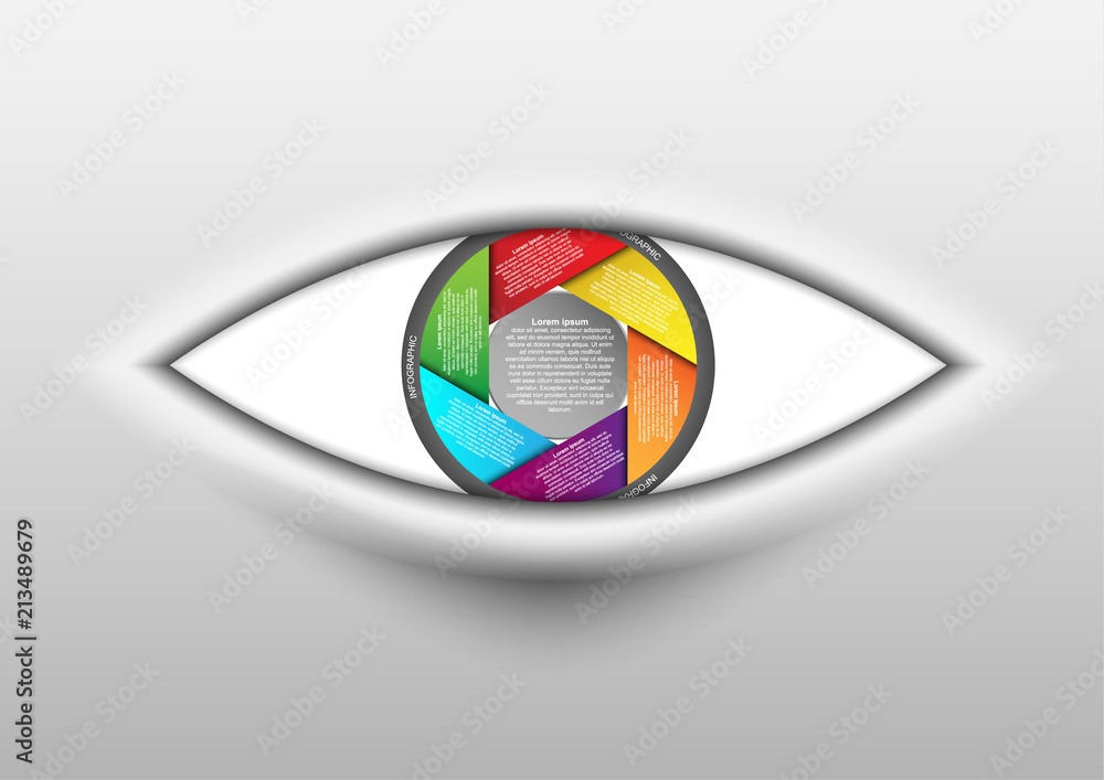 Business data visualization. Concept and idea color eye infographic ...
