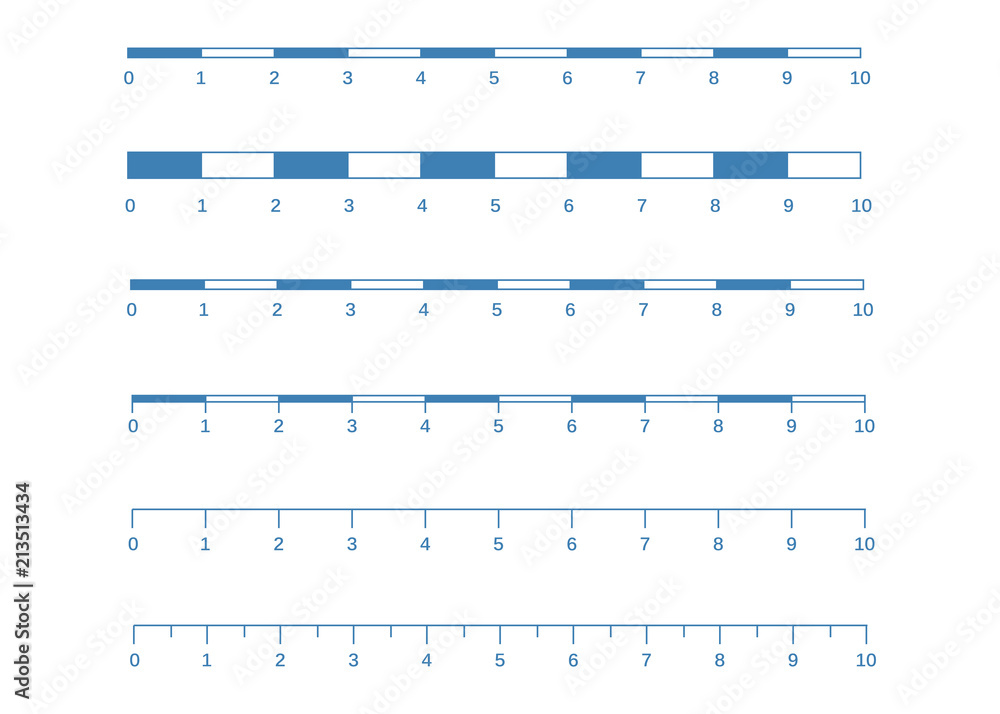 Map scales graphics for measuring distances. Scale measure map vector ...
