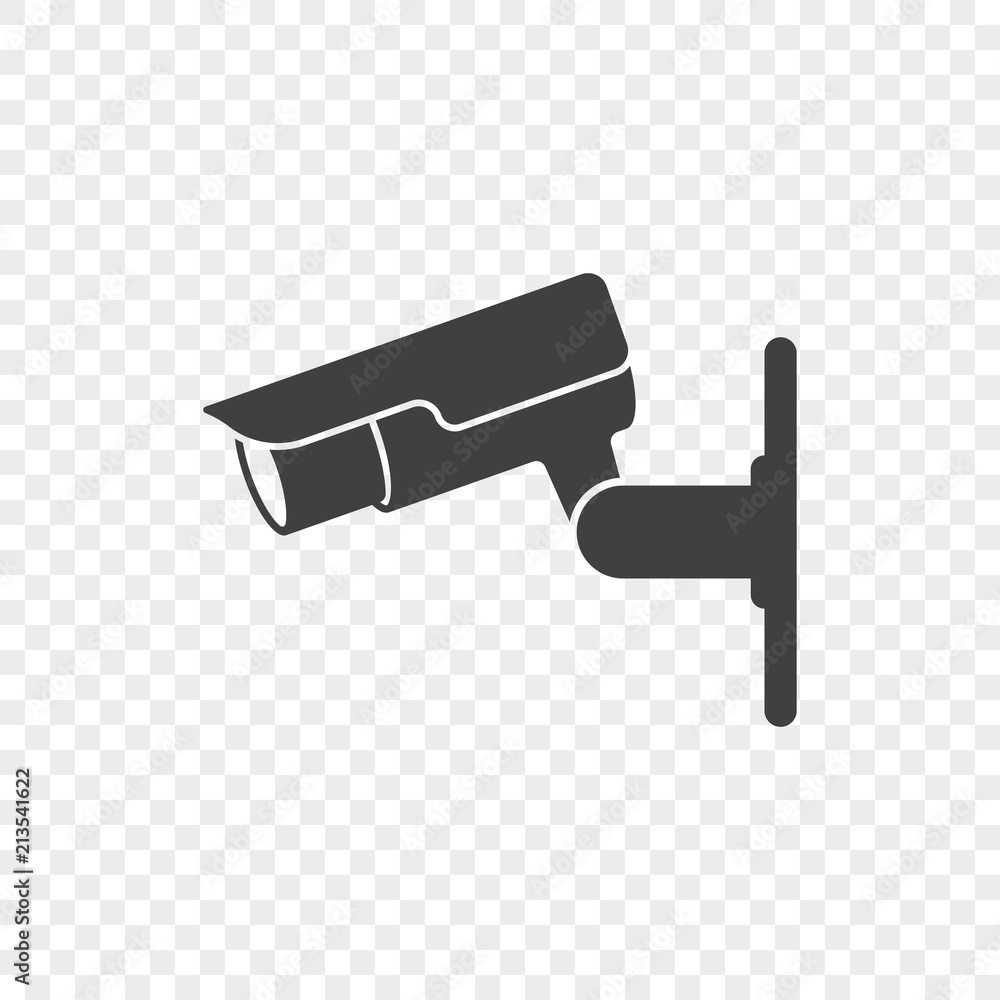 Icon outdoor surveillance cameras. Vector illustration on a transparent ...