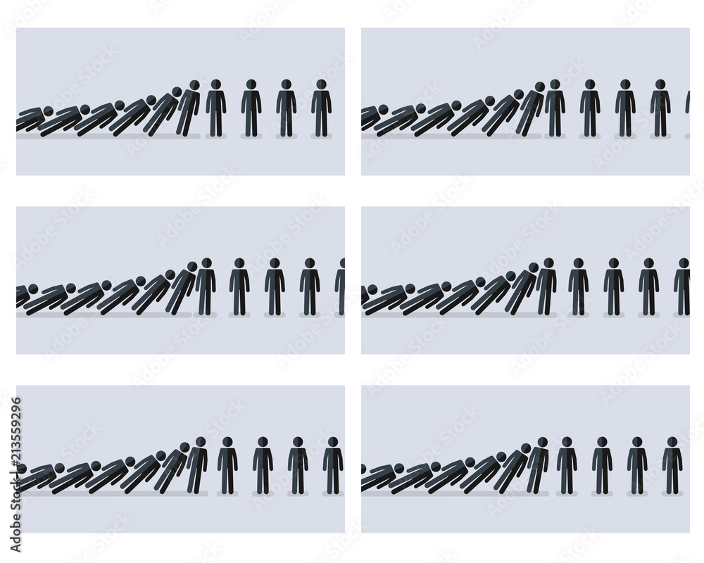 Falling stick figures animation sprite with gray background Stock ...