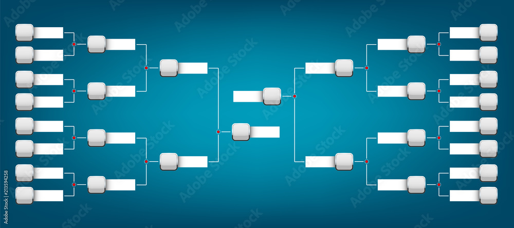 Creative vector illustration of playoffs schedule with two conference ...