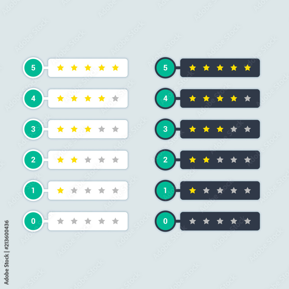 star rating symbol for light and dark theme Stock Vector | Adobe Stock
