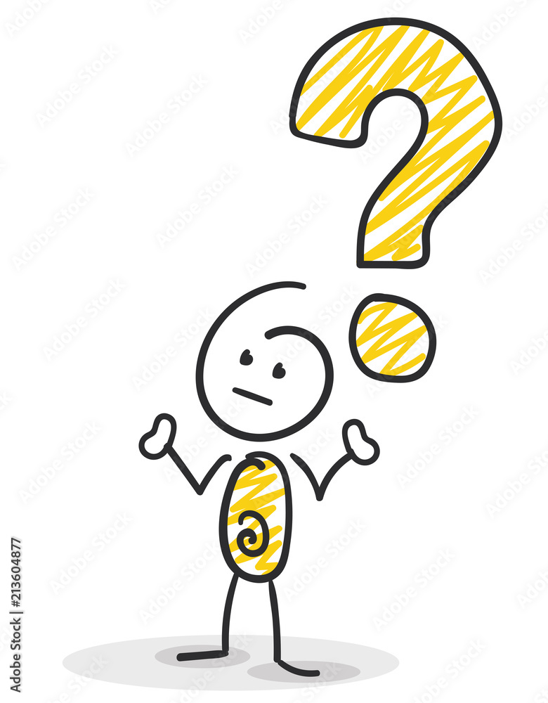 Sticky Strichmännchen Vektor Grafik Icons Piktogramme Fragezeichen ...