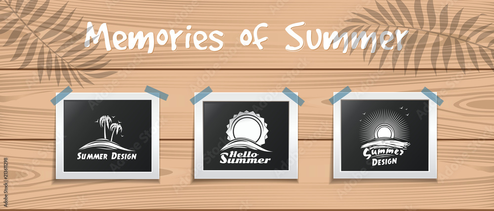 Memories of Summer. Hello summer. Summer design template for your ...