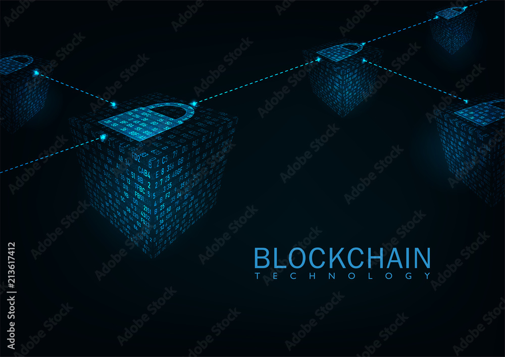 Blockchain Stock Vector | Adobe Stock