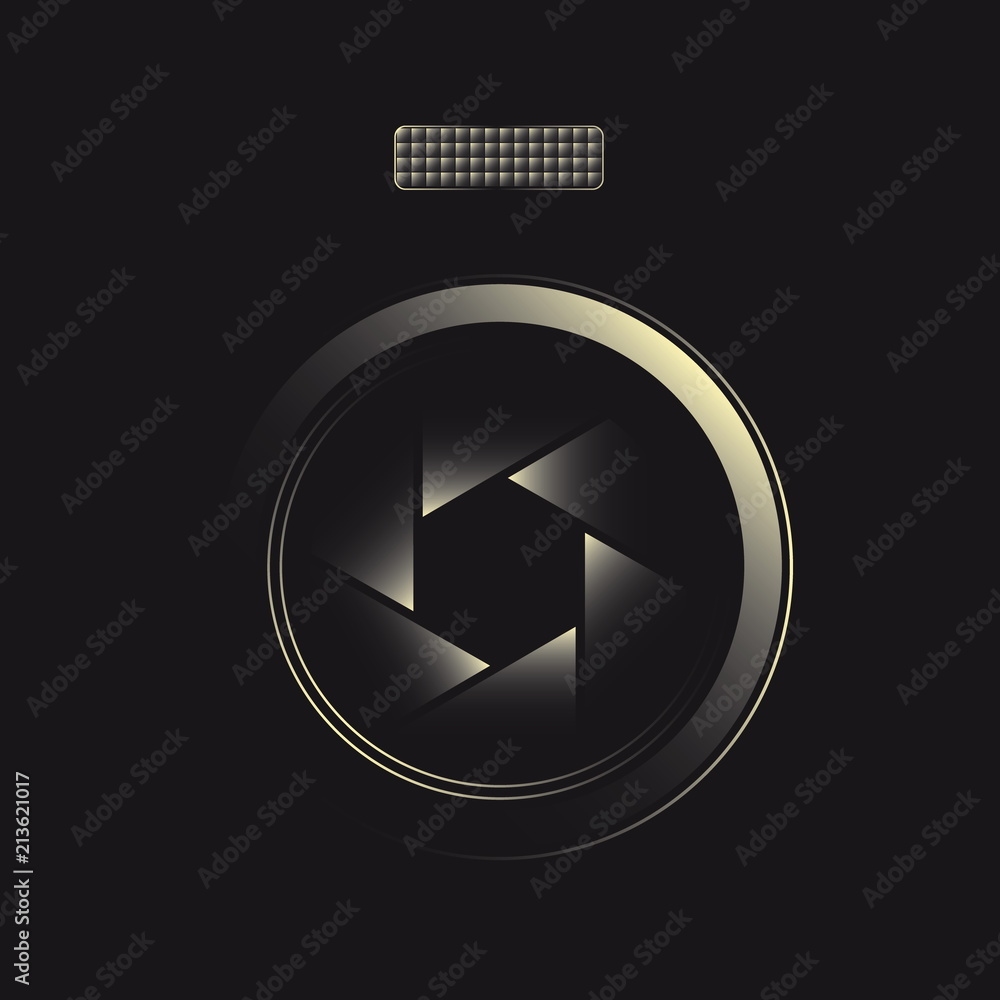Lens symbol for photographer Stock Vector | Adobe Stock