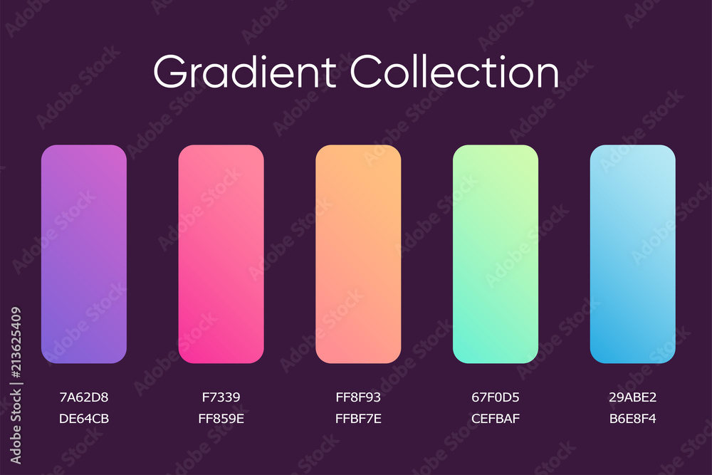 Gradient sample set. Colorful gradients for poster, banner, flyer and ...