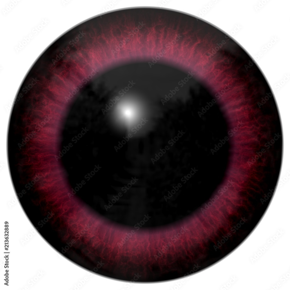 Red eye texture with white background and black fringe Stock ...
