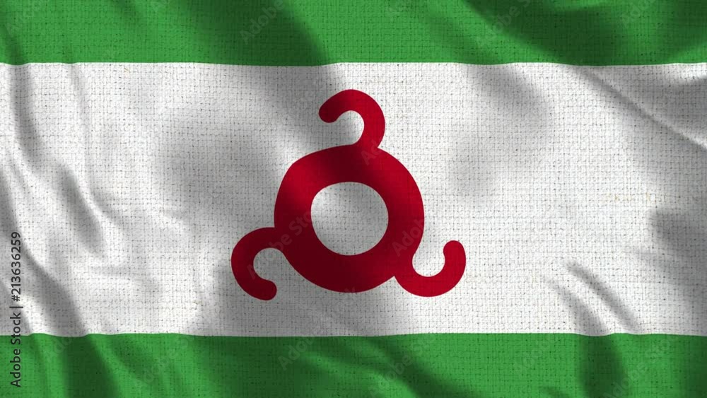 Ingushetia Flag - Realistic 4K - 60 fps flag of the Ingushetia waving ...