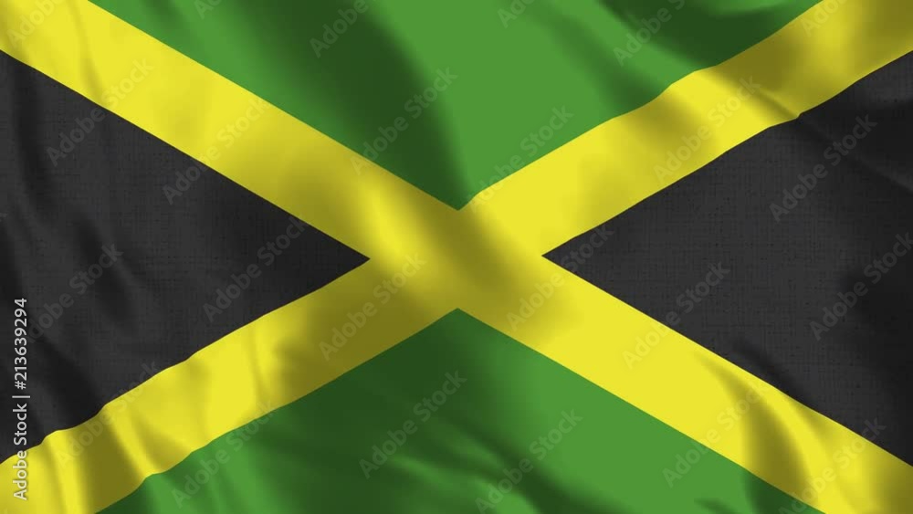 Jamaica Flag - Realistic 4K - 60 fps flag of the Jamaica waving in the ...