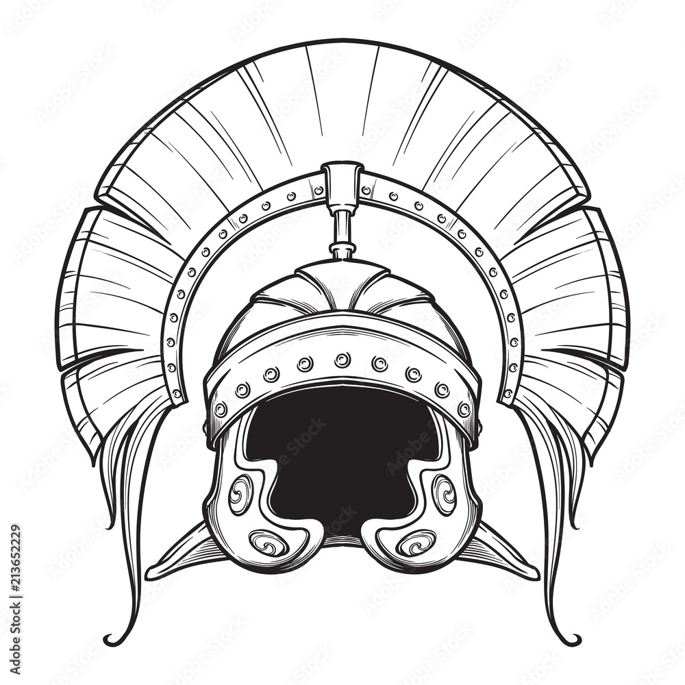 Roman Helmet Drawing