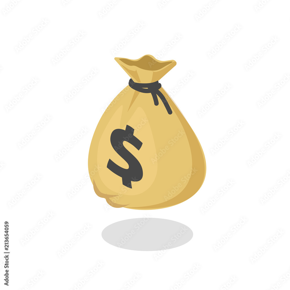 Money bag or moneybag isometric vector icon, 3d isometric moneybag ...