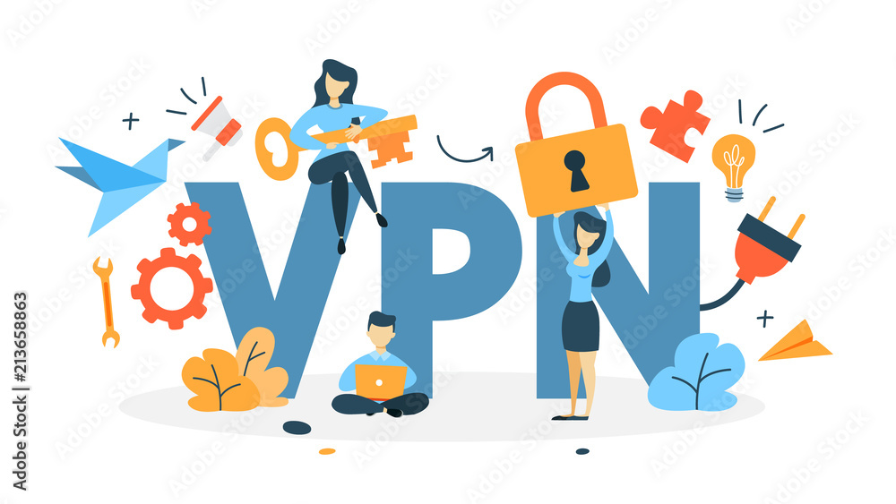 VPN concept illustration Stock Vector | Adobe Stock