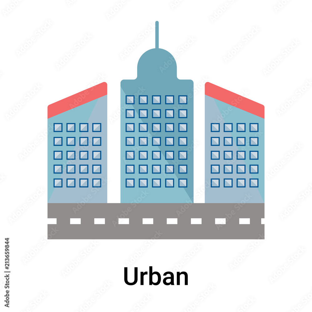 Urban icon vector sign and symbol isolated on white background, Urban ...