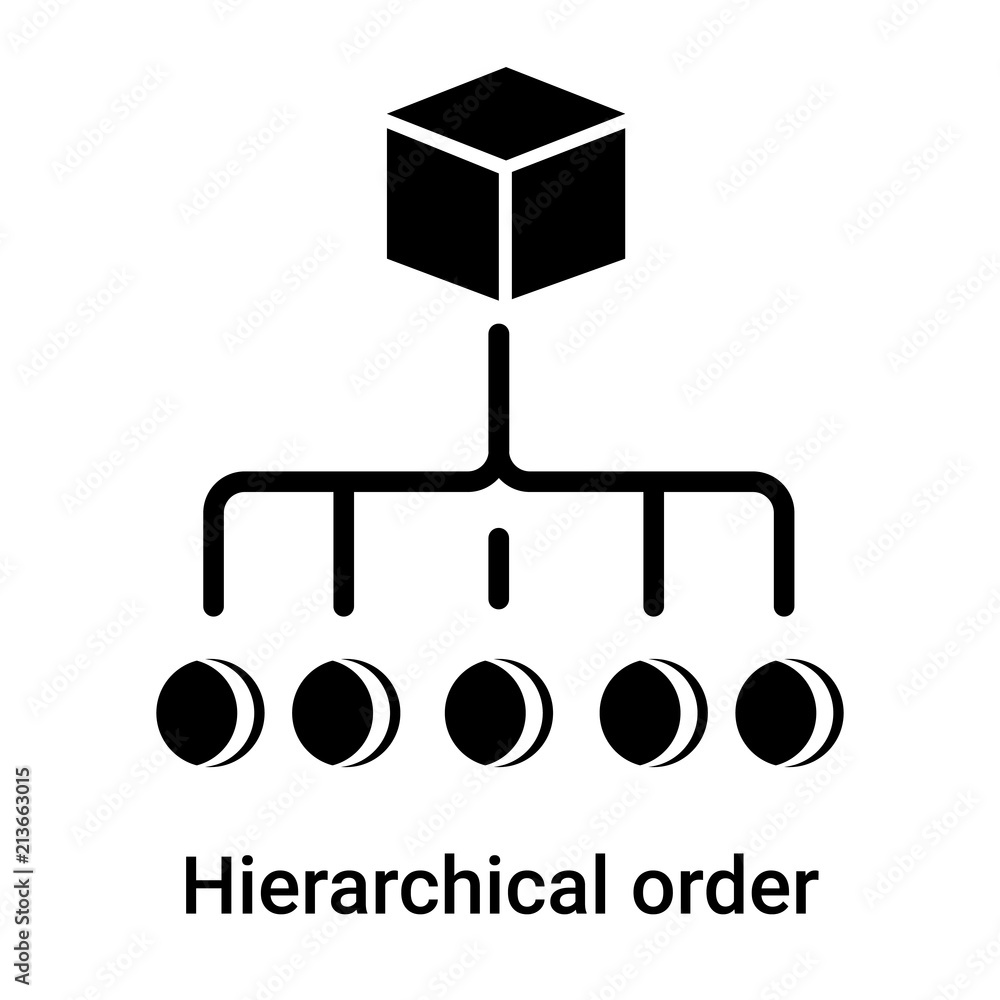 Hierarchical order icon vector sign and symbol isolated on white ...
