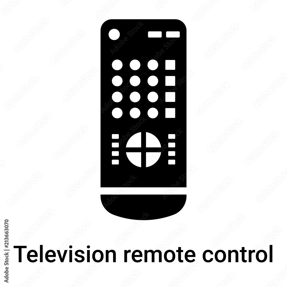 Television remote control icon vector sign and symbol isolated on white ...