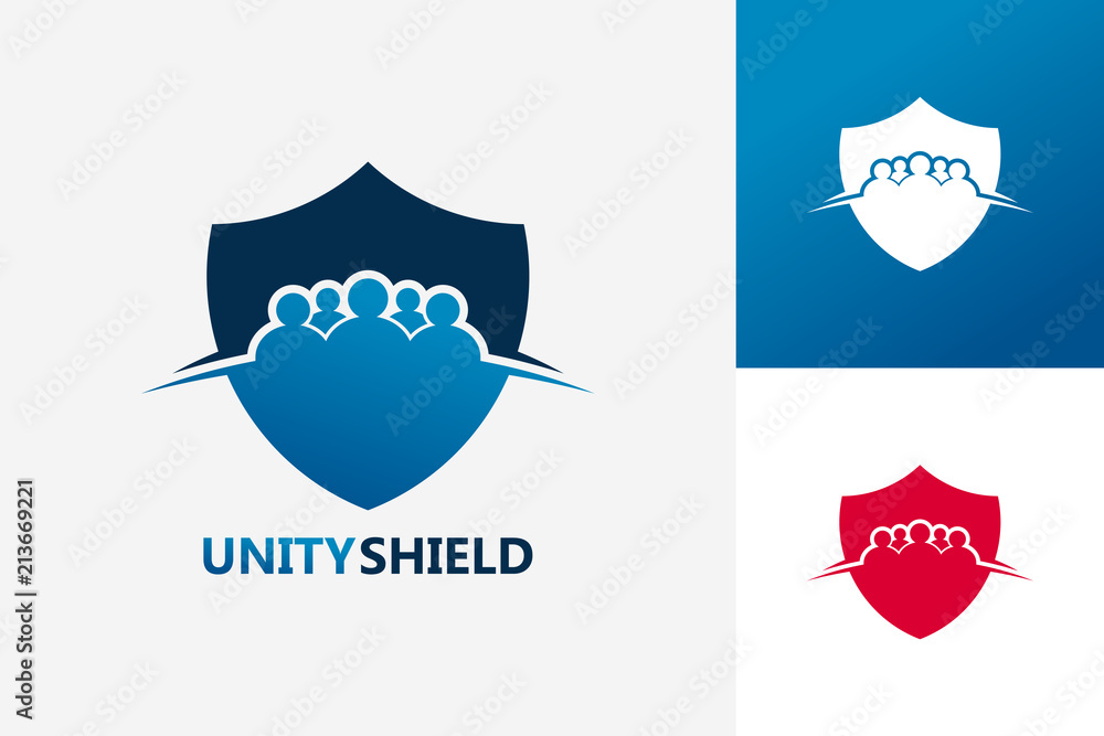 Unity Shield Logo Template Design Vector, Emblem, Design Concept ...