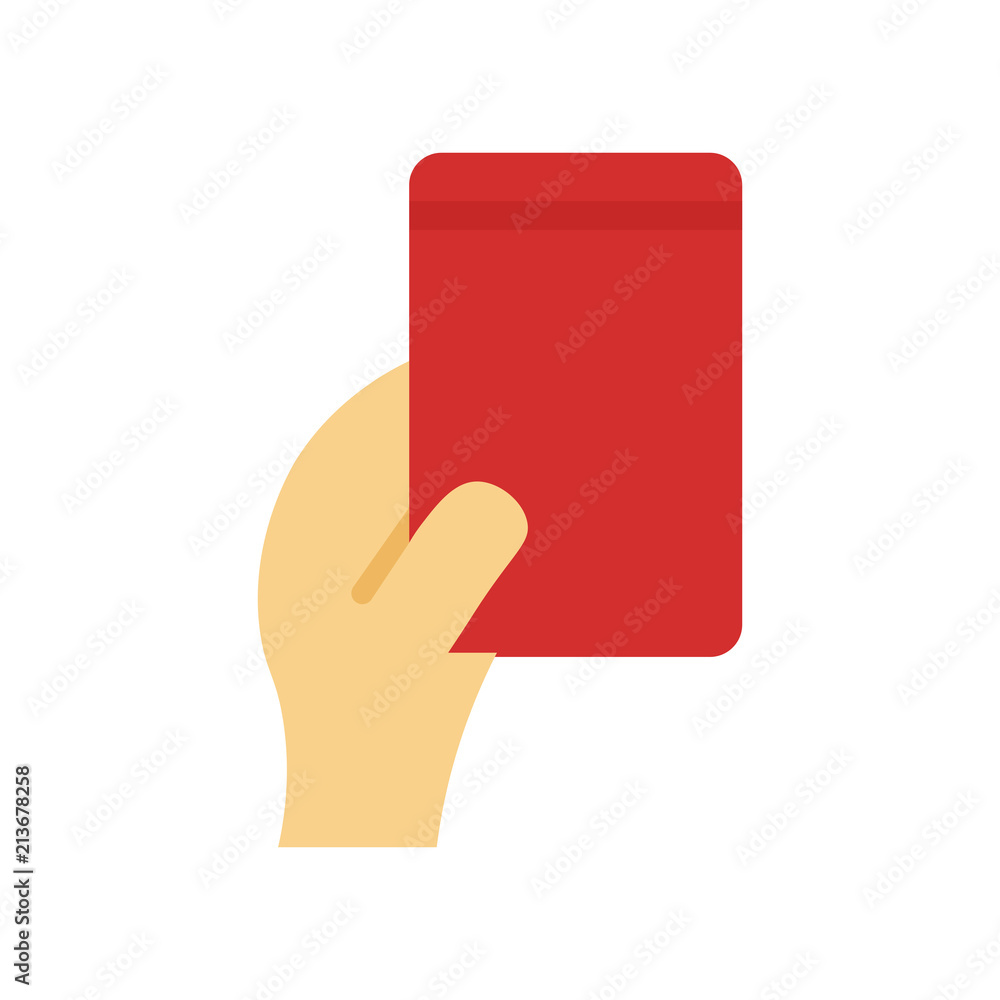 Red card icon vector sign and symbol isolated on white background, Red ...