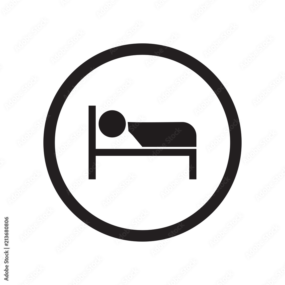 Sleeping signal icon vector sign and symbol isolated on white ...