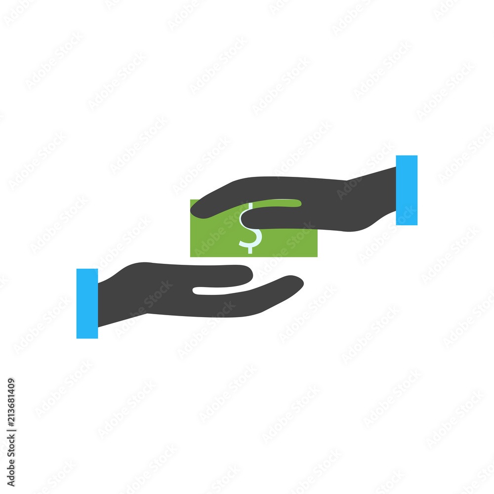 Bribery icon vector sign and symbol isolated on white background ...