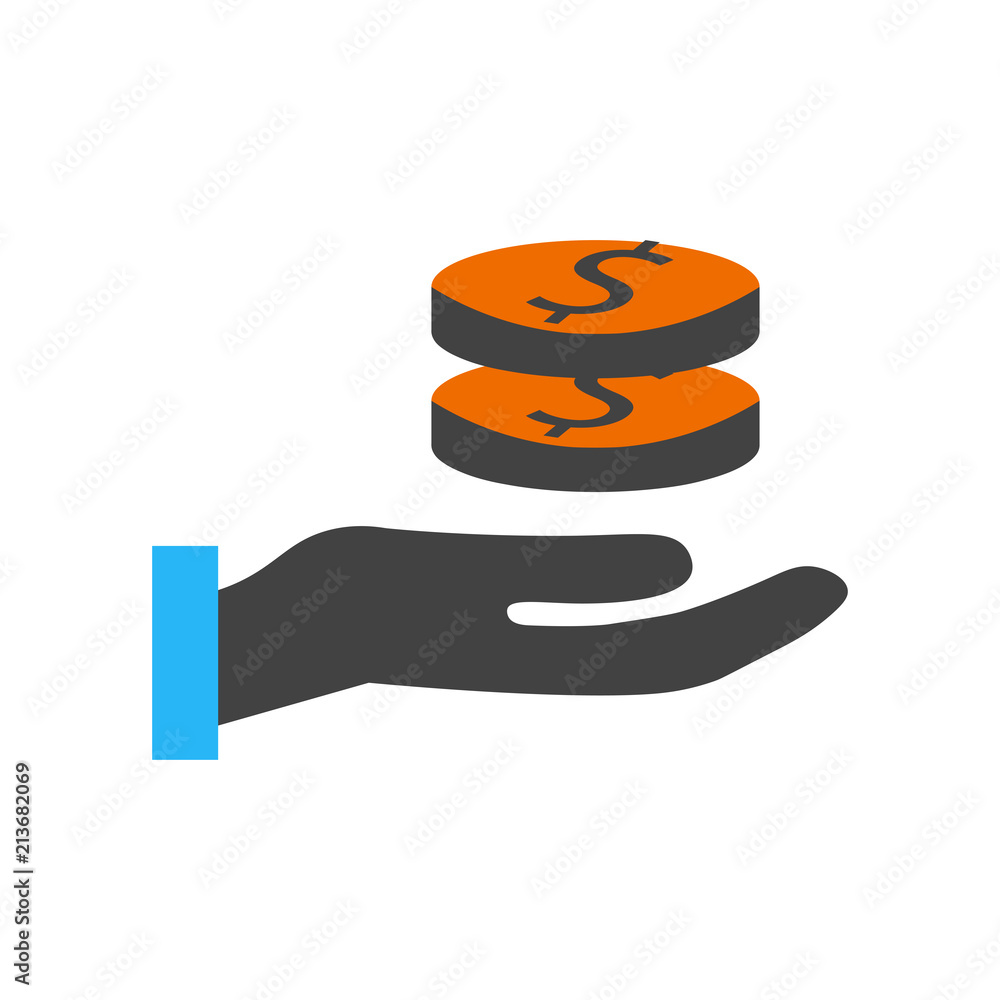 Salary icon vector sign and symbol isolated on white background, Salary ...