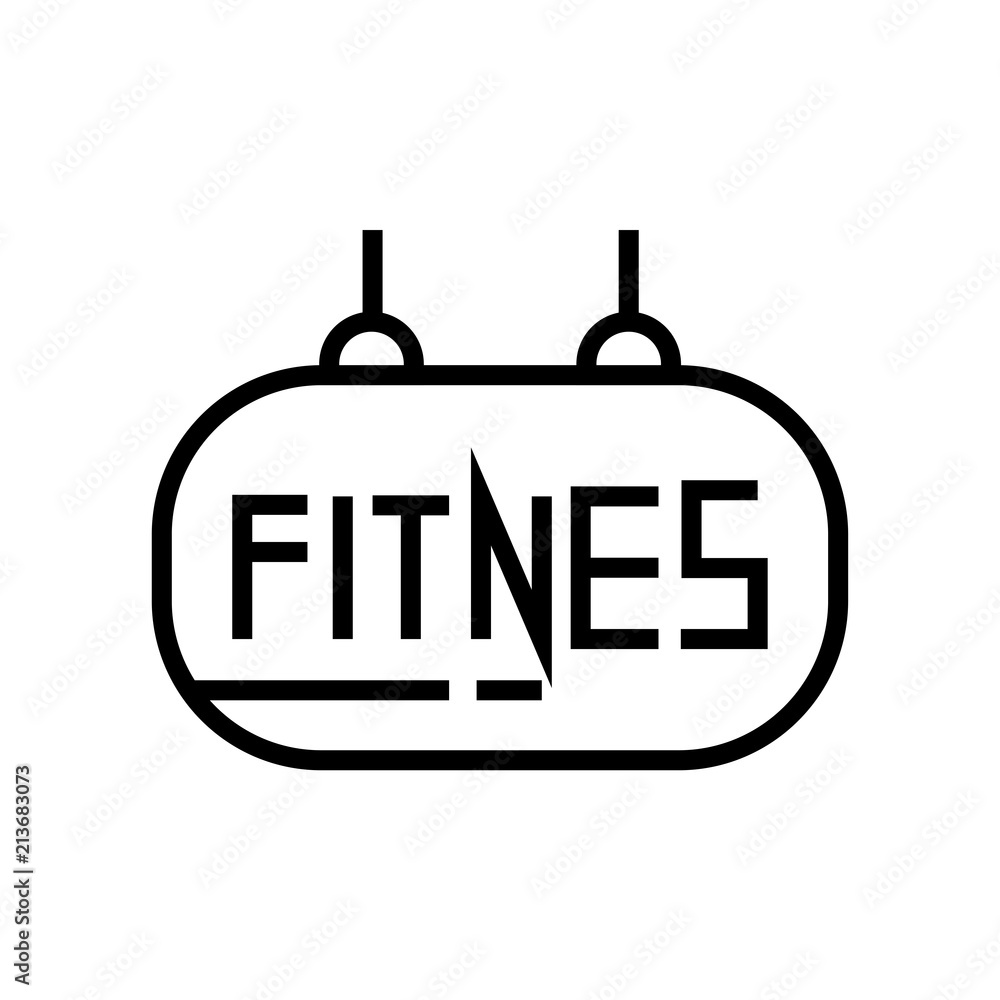 Gym icon vector sign and symbol isolated on white background, Gym logo ...