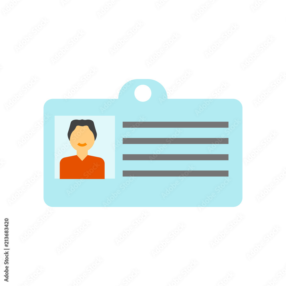 Id card icon vector sign and symbol isolated on white background, Id ...