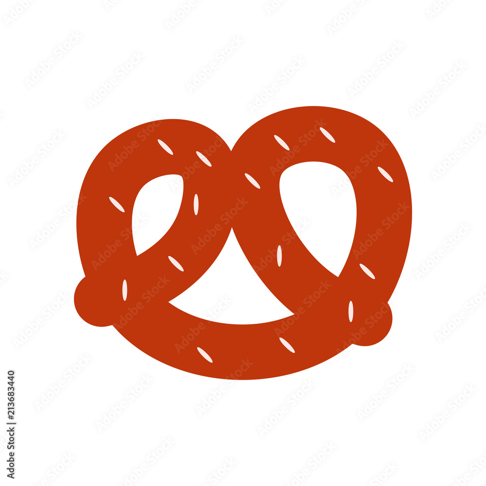 Pretzel icon vector sign and symbol isolated on white background ...
