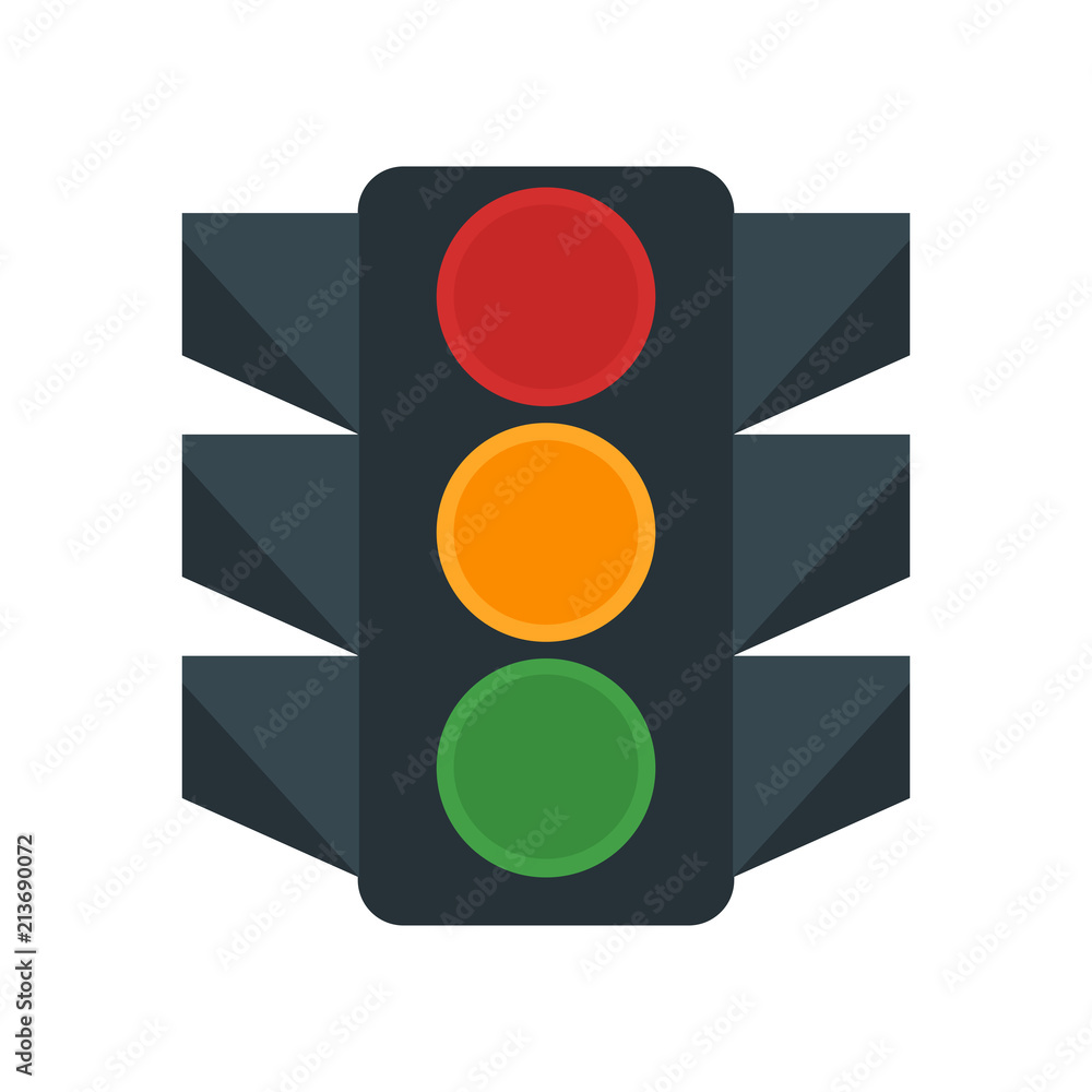 Traffic light icon vector sign and symbol isolated on white background ...