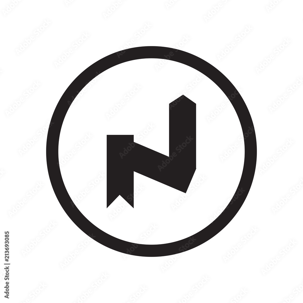Right reverse curve icon vector sign and symbol isolated on white ... Right reverse curve icon vector sign and symbol isolated on white ...